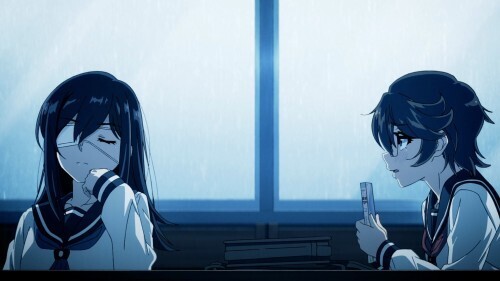 "SHY" Episode 14. Teru and Tomoko meet a runaway girl, Tennoji Ayaka, and show her around the ...